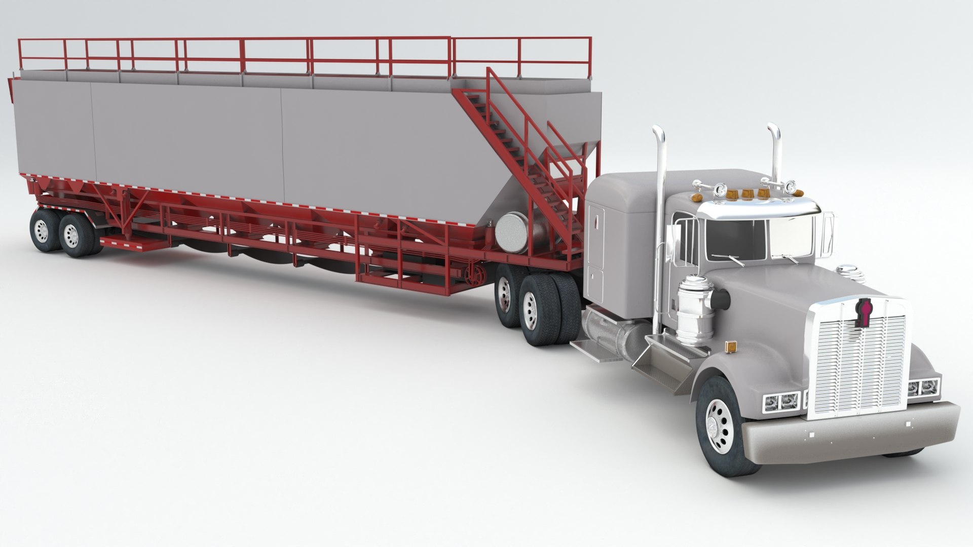 3D Model Frac Sand Hog Trailer - TurboSquid 1743099