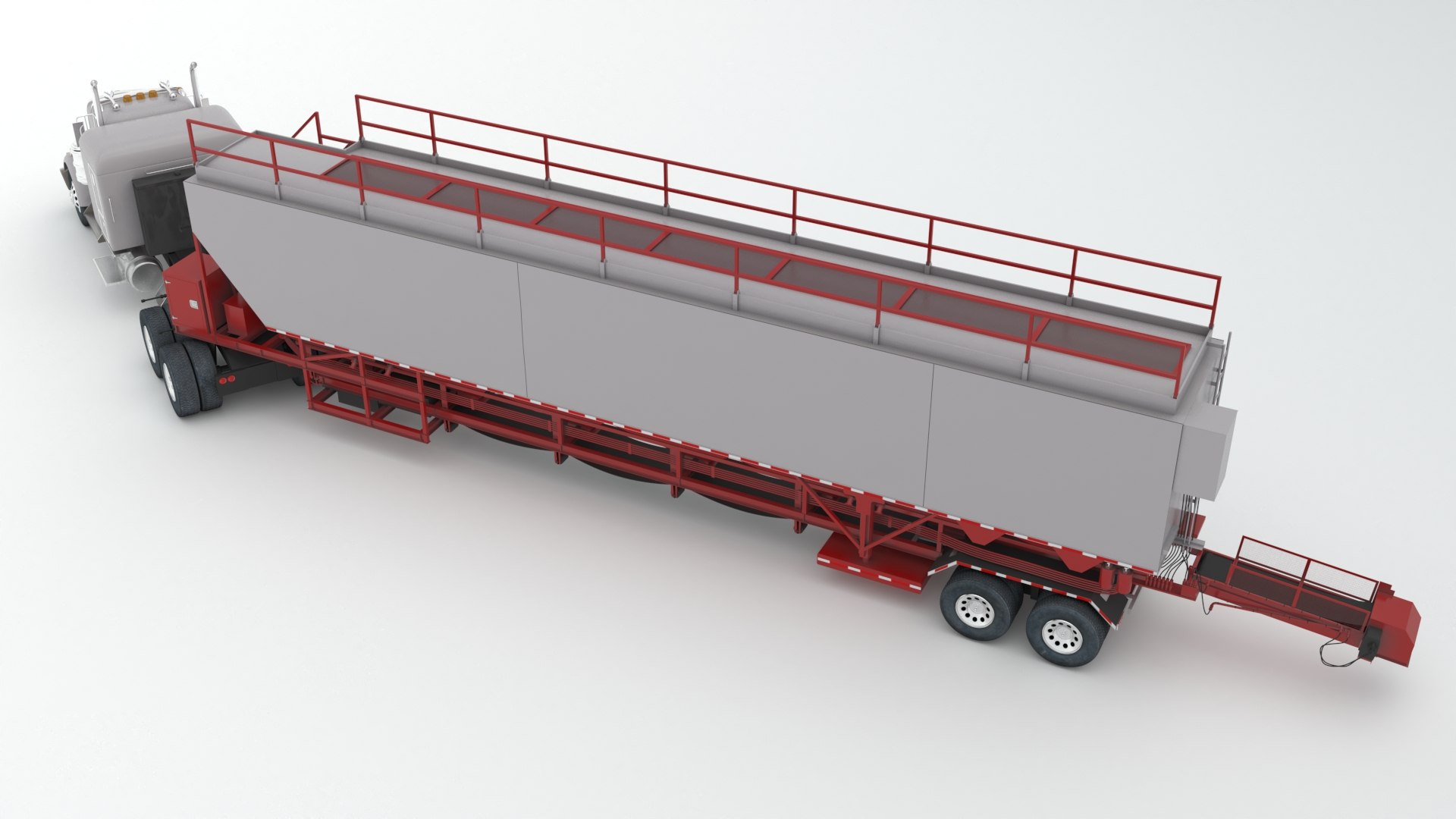 3D Model Frac Sand Hog Trailer - TurboSquid 1743099