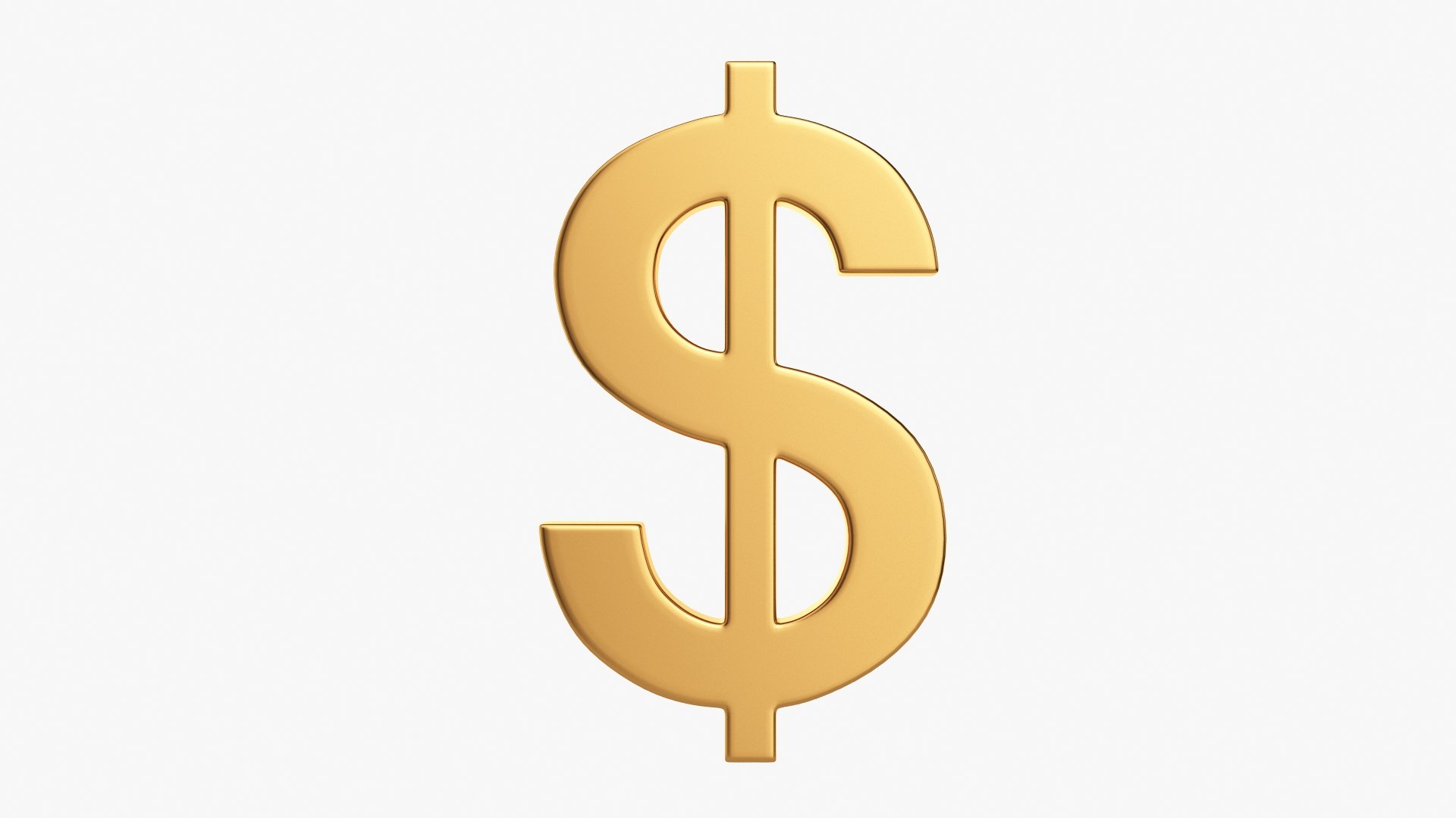 Dollar Symbol 3 3D Model - TurboSquid 2427883