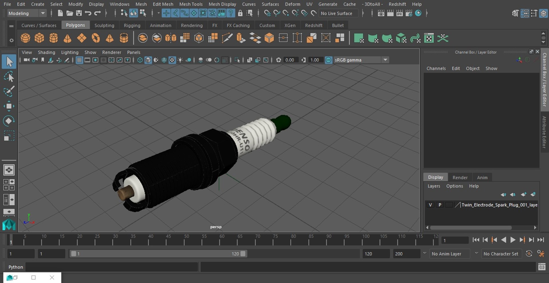 3D Model Twin Electrode Spark Plug - TurboSquid 2148604