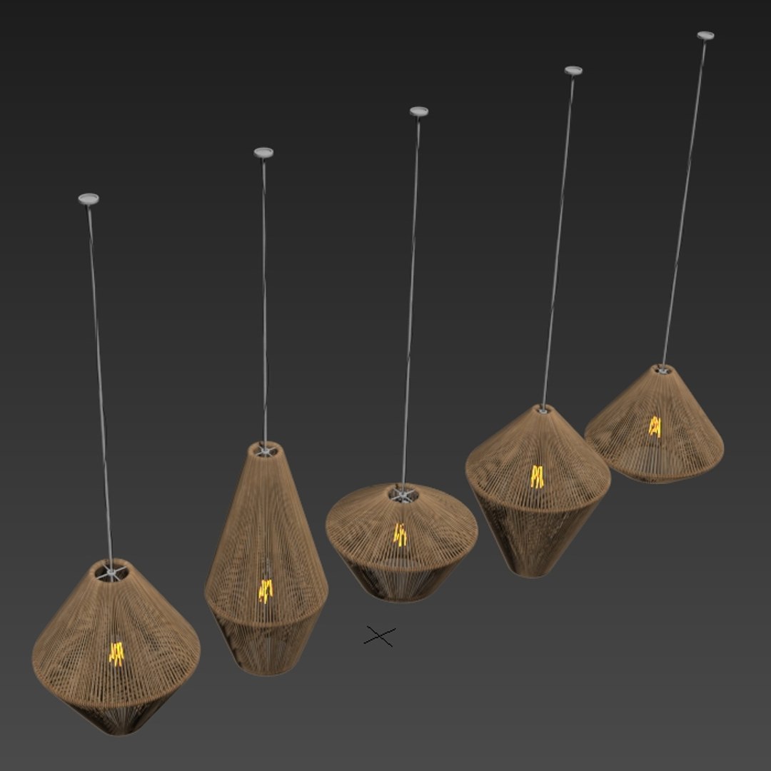 3D Lamp Cone Rattan N11 - TurboSquid 1813006