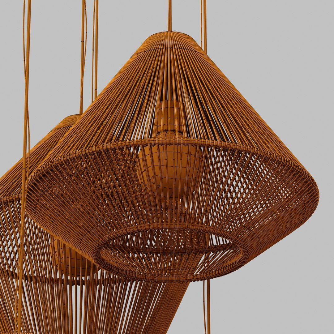 3D Lamp Cone Rattan N11 - TurboSquid 1813006