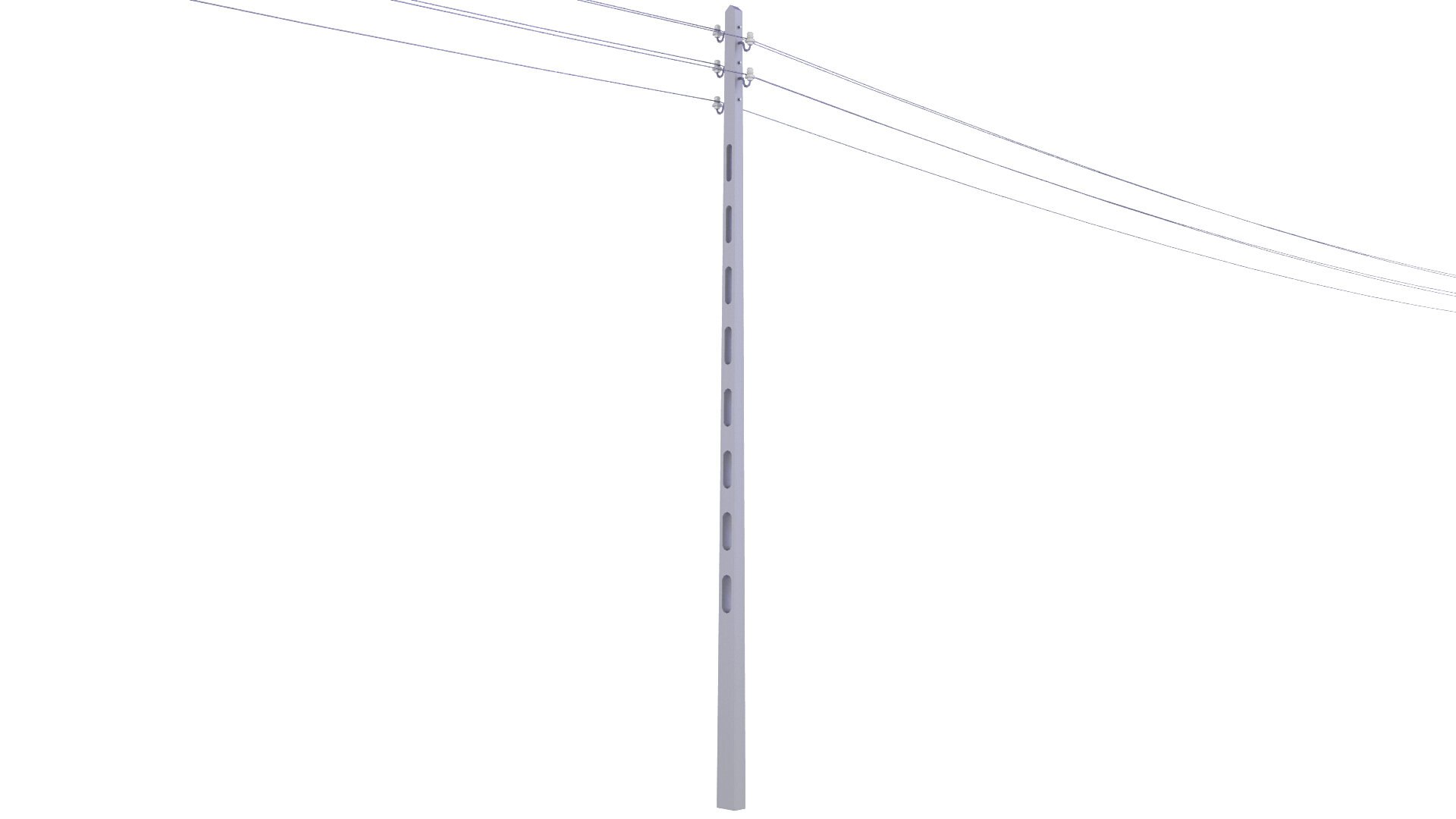 3D Street Utility Pole Low Poly Game 13 - TurboSquid 1864058