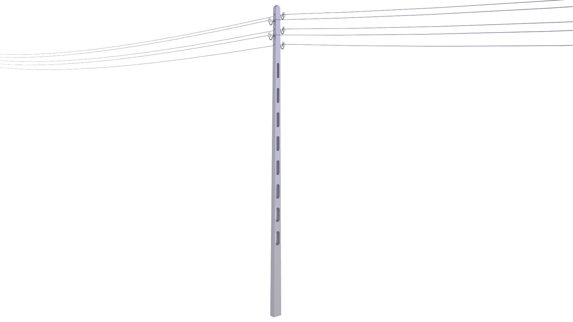 3D Street Utility Pole Low Poly Game 13 - TurboSquid 1864058