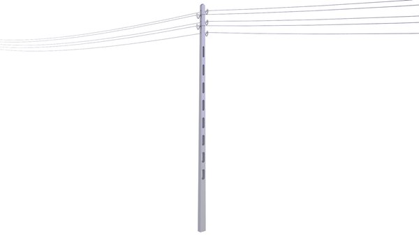 3D Street Utility Pole Low Poly Game 13 - TurboSquid 1864058