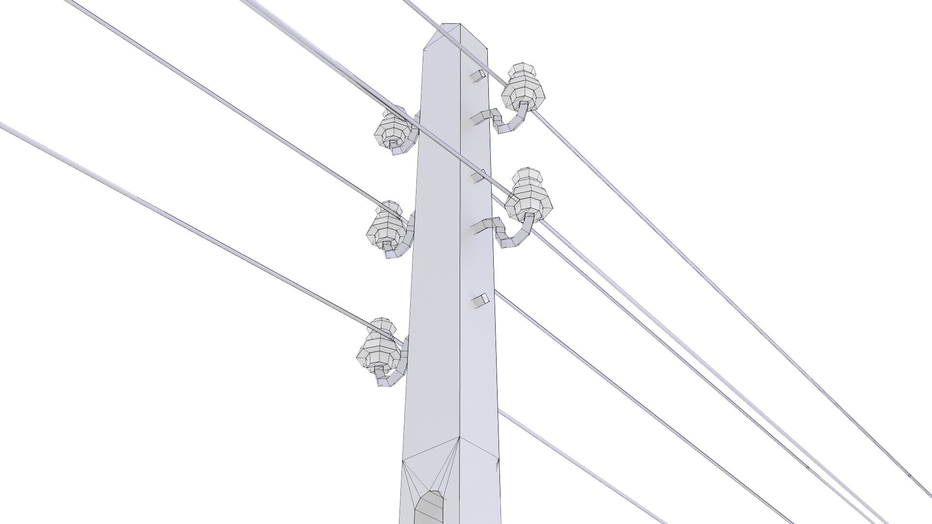 3D Street Utility Pole Low Poly Game 13 - TurboSquid 1864058