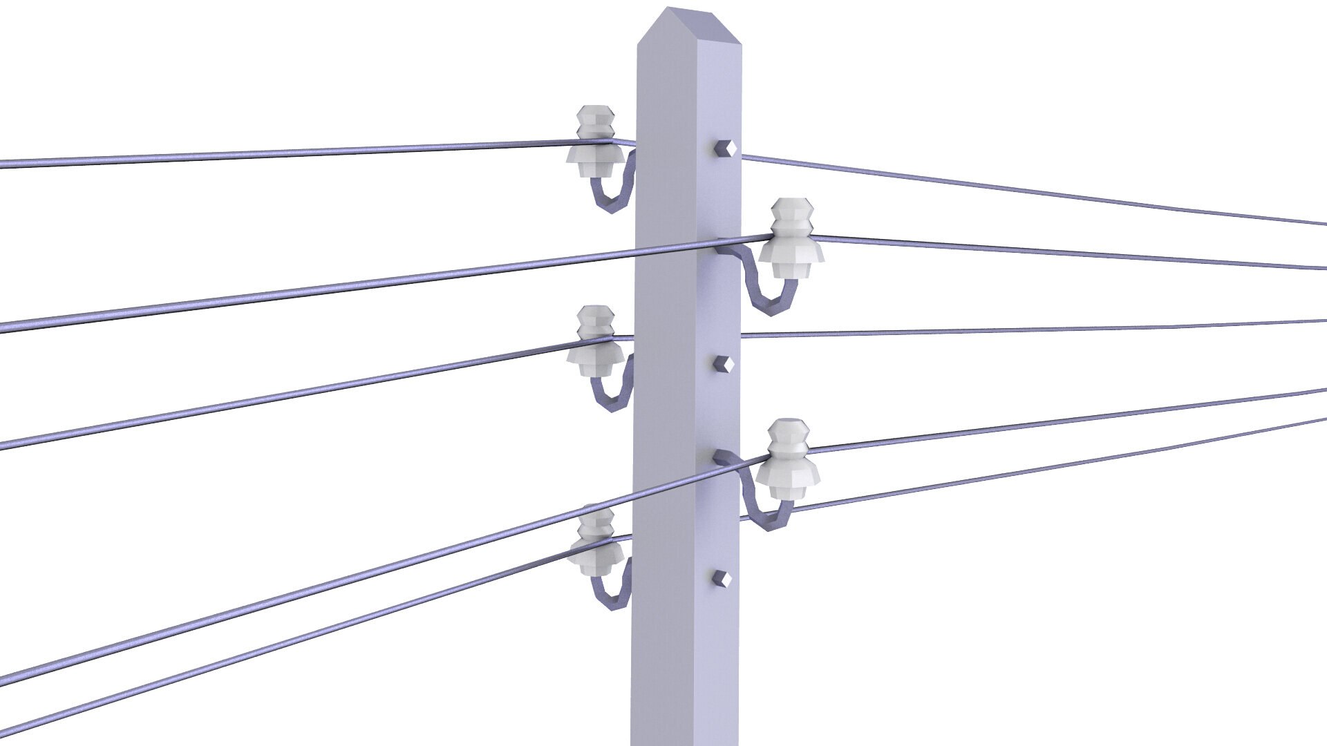 3D Street Utility Pole Low Poly Game 13 - TurboSquid 1864058