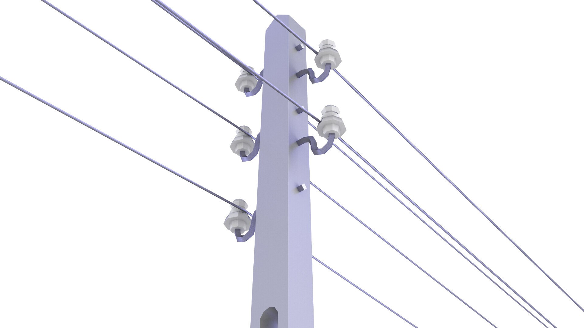 3D Street Utility Pole Low Poly Game 13 - TurboSquid 1864058