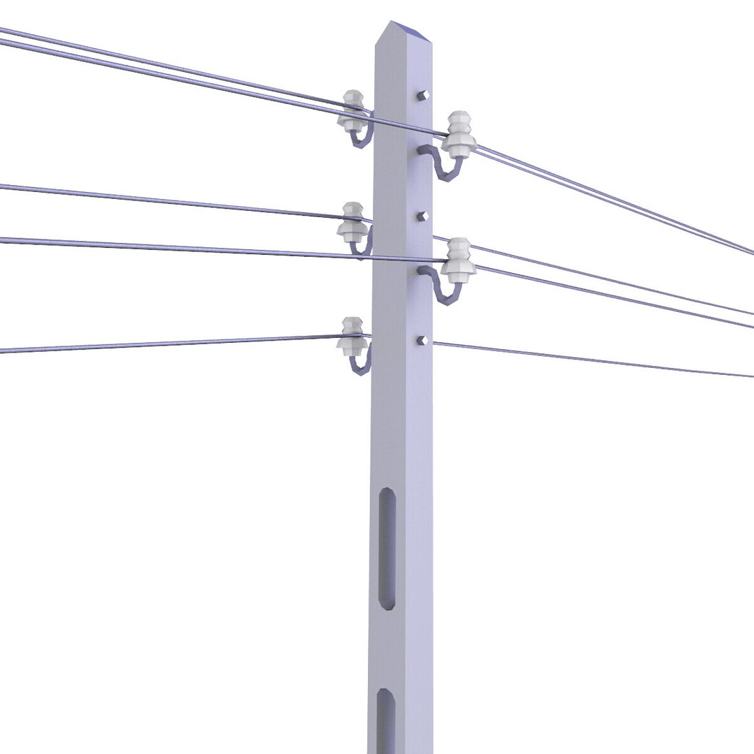 3D Street Utility Pole Low Poly Game 13 - TurboSquid 1864058