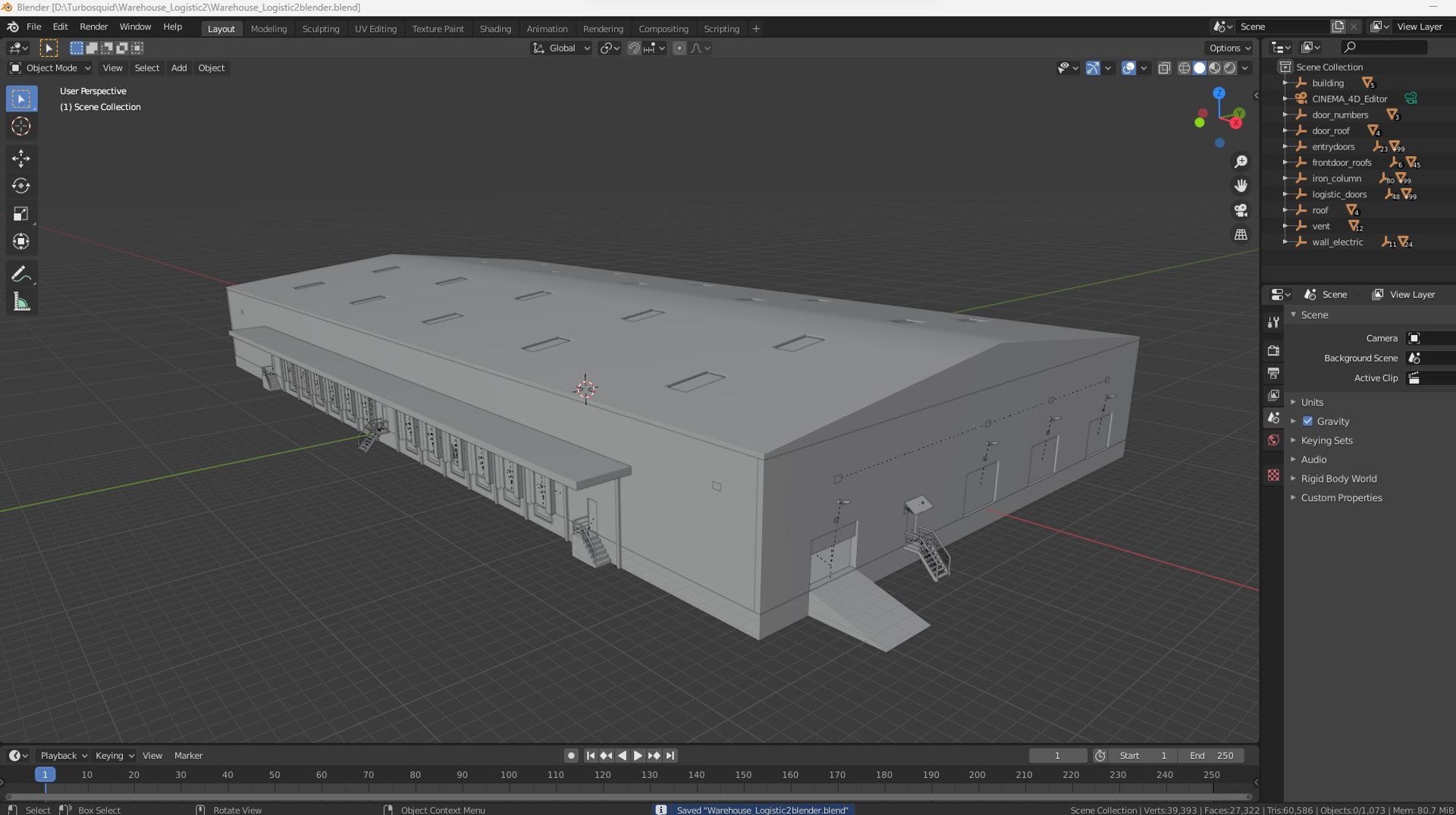 3D Warehouse Logistic Building 2 model - TurboSquid 2065886