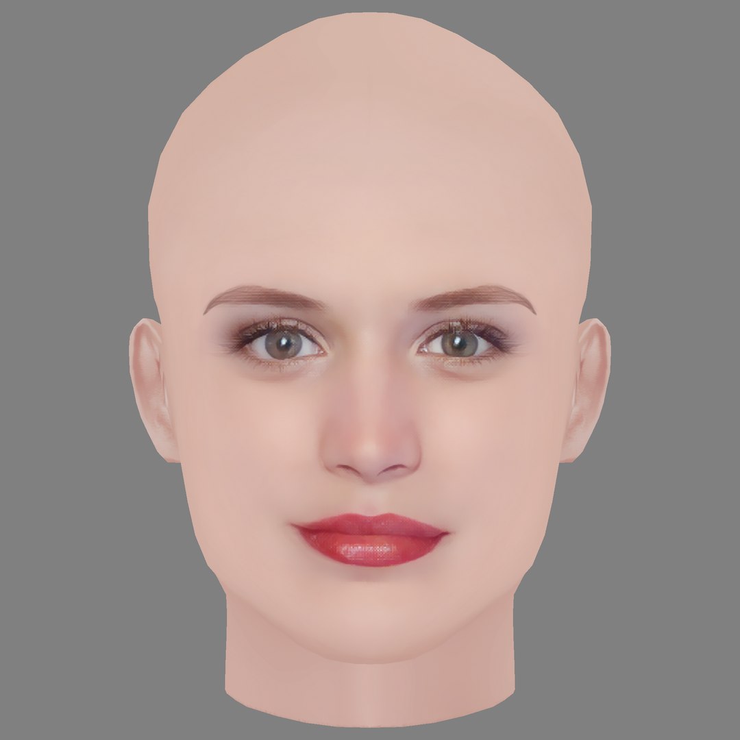 Bianca Bin Head - No Hair - Low Poly Head For Game Model - TurboSquid ...