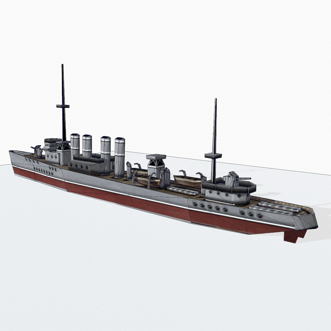 3d Model Wickes-class Destroyers Class