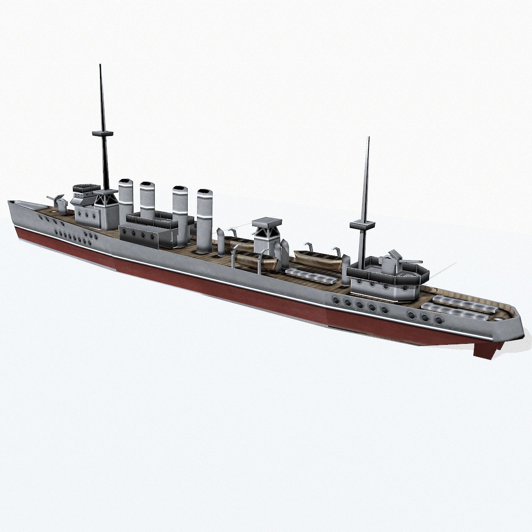 3d Model Wickes-class Destroyers Class