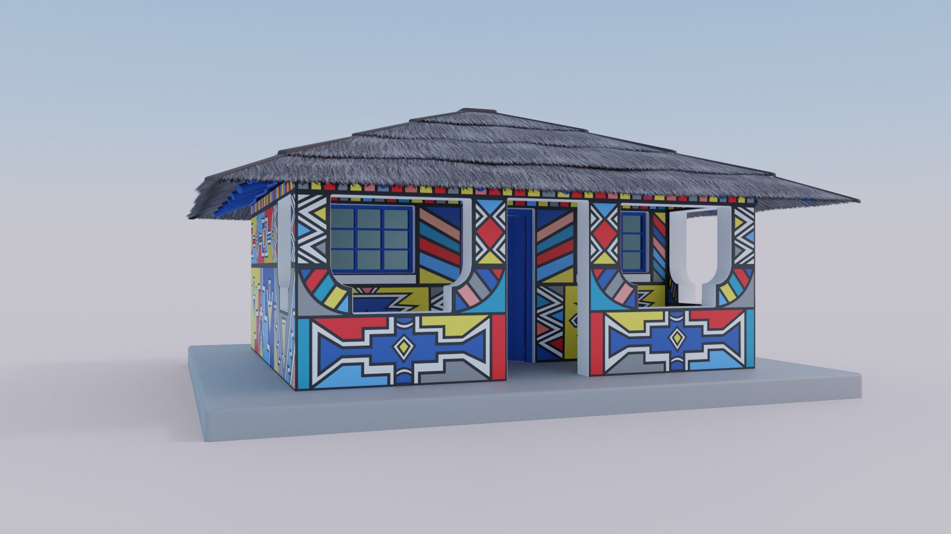 Ndebele Shop 3D Model - TurboSquid 1875443
