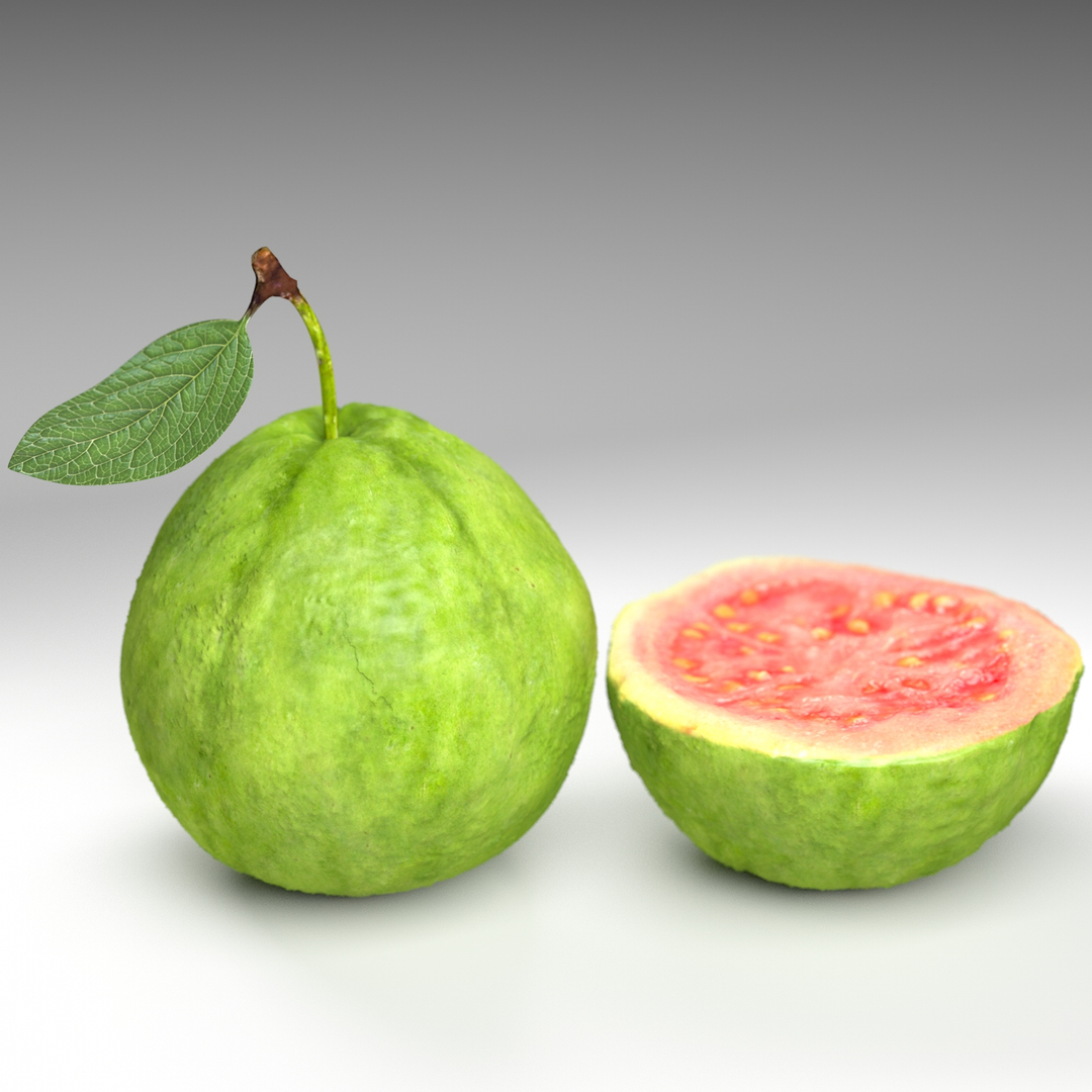 green guava 3d obj