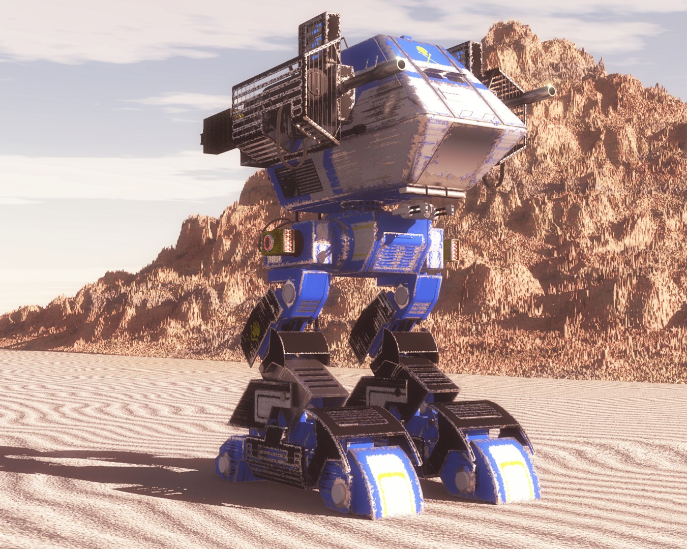 Futuristic Mech 3d Model