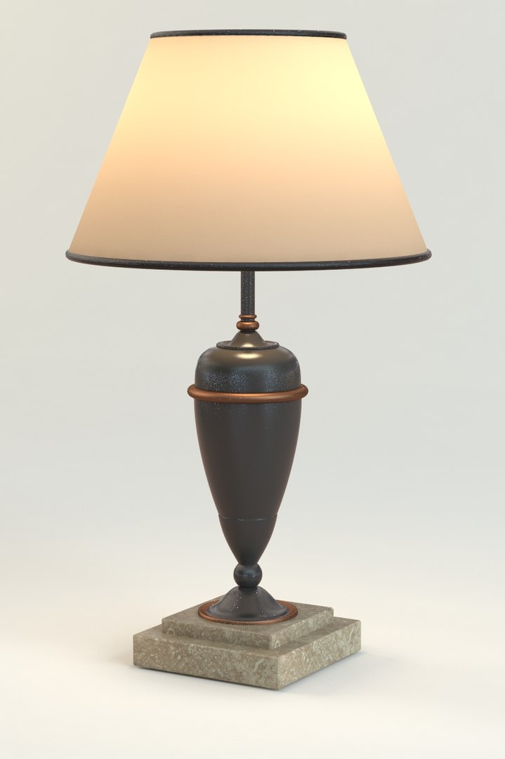 3ds Max Antique Elegant Table Lamp