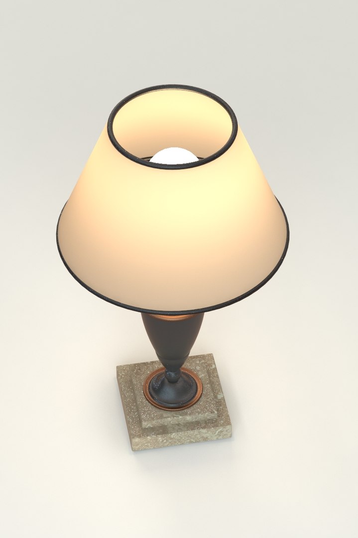 3ds Max Antique Elegant Table Lamp