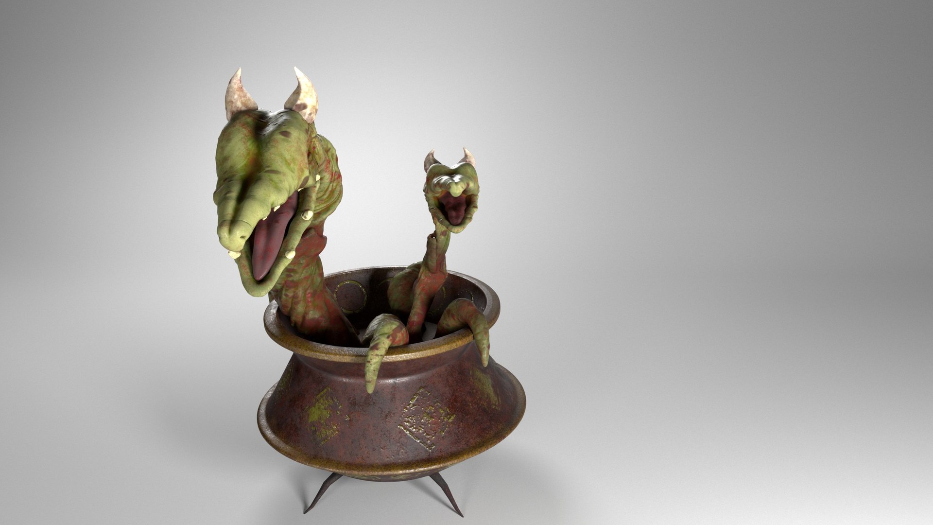 Angry Pot 3D Model - TurboSquid 1860660