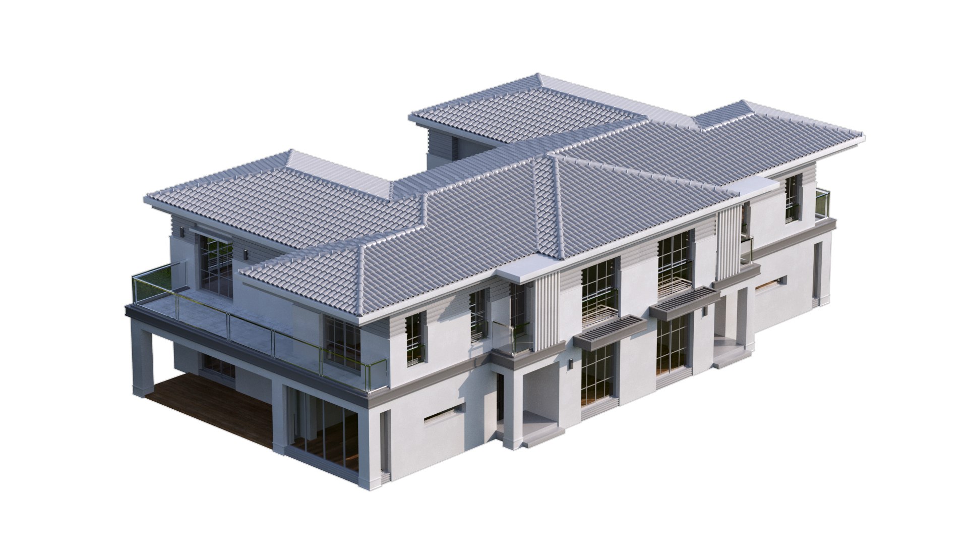 3D Classic Villa 2 - TurboSquid 2130626