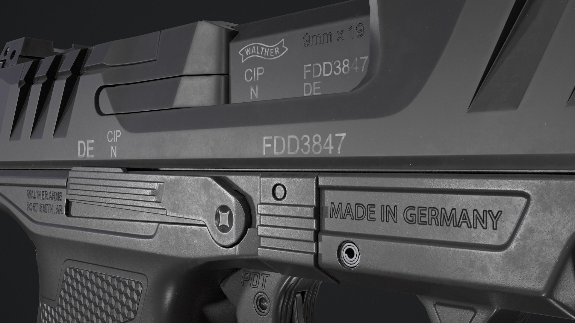 Walther PDP Fullsize 3D Model - TurboSquid 2034285