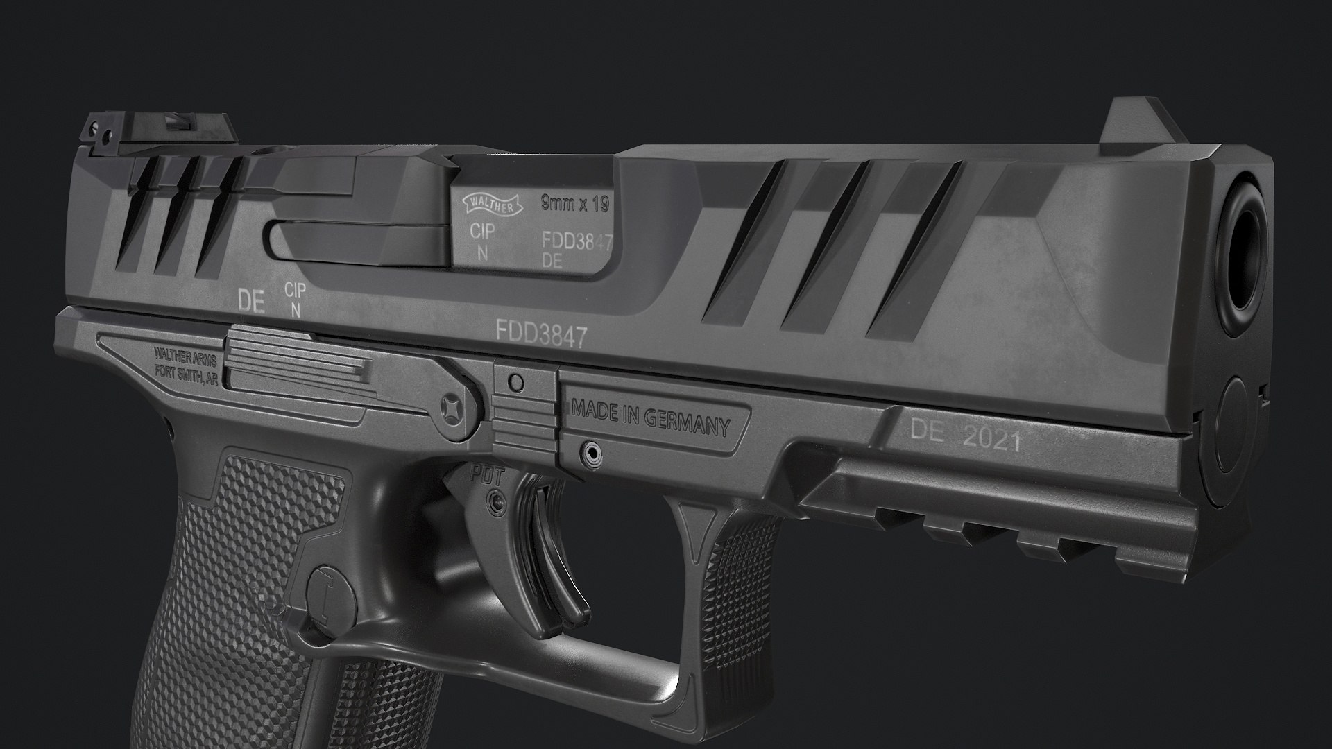 Walther PDP Fullsize 3D Model - TurboSquid 2034285