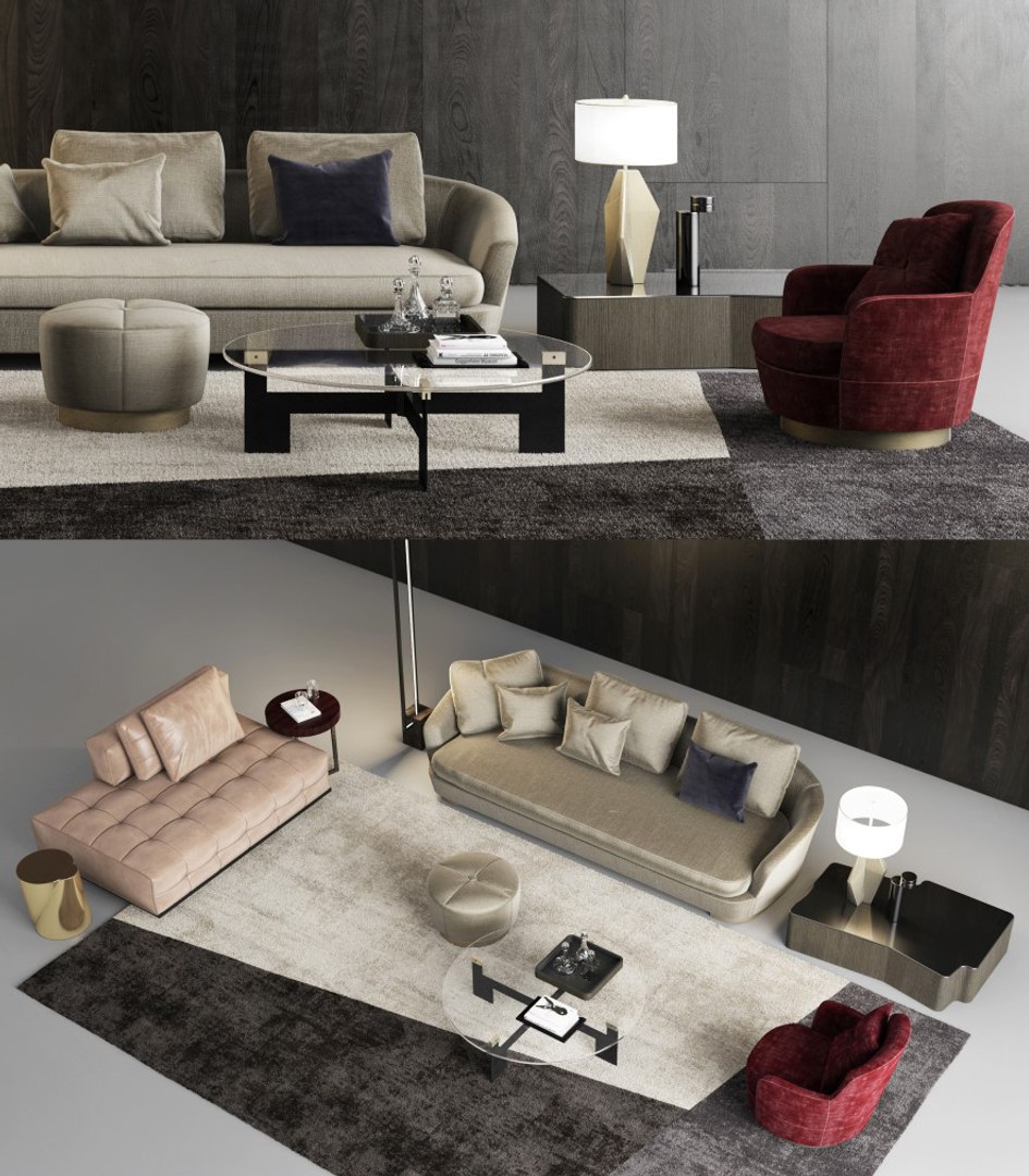 Minotti Grand Jacques Sofa Model - TurboSquid 1578589