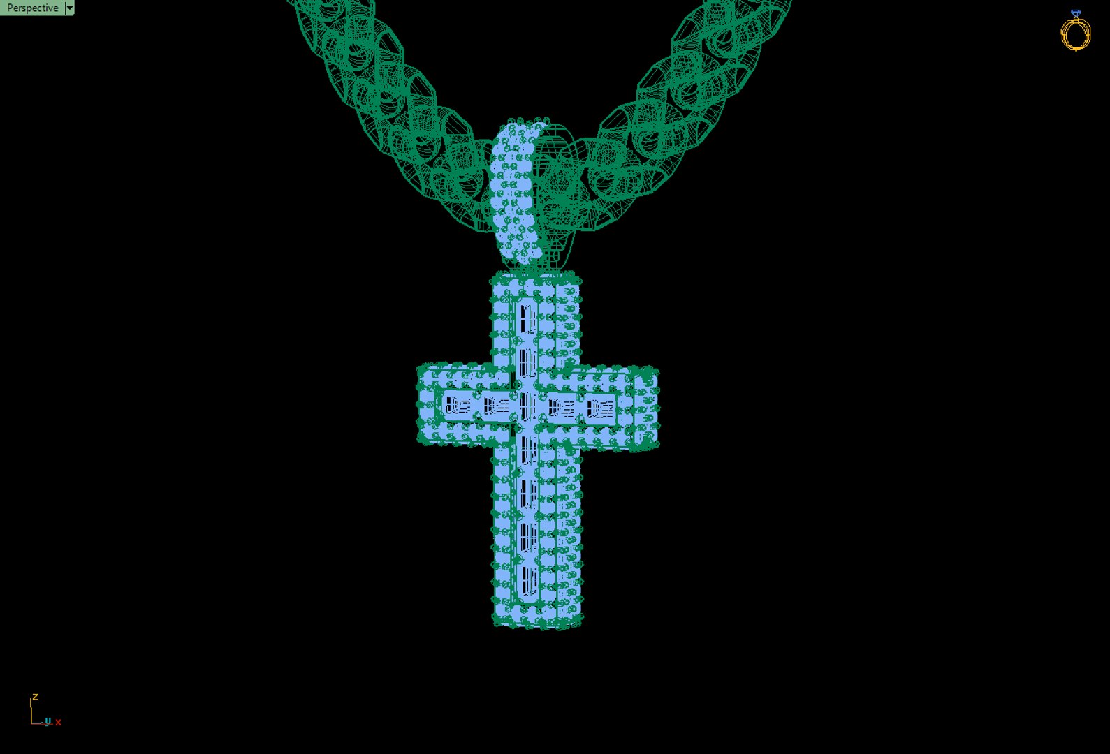 3D Custom Cross Diamond Pendant - Cross Pendant Design - Print ...