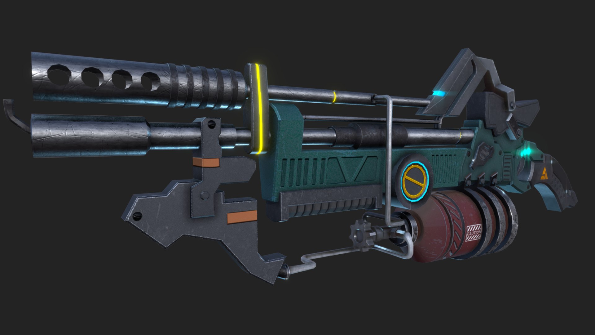 3D Sci-fi Flame Thrower - TurboSquid 1918548