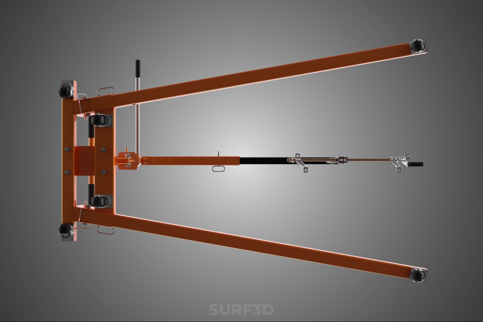 3D CRANE ENGINE HOIST LIFT WINCH HYDRAULIC LEVELER BALANCER LOAD UP ...