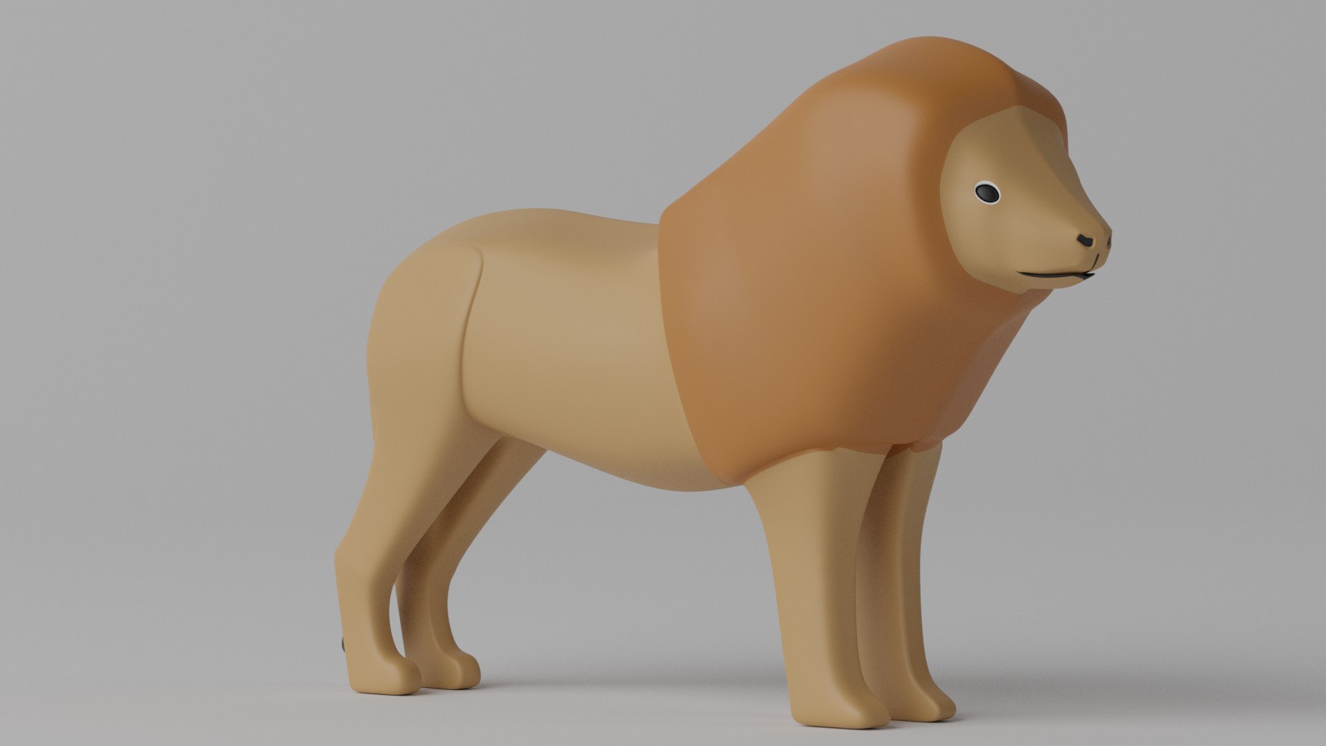 Cartoon Cute Lion 1 model - TurboSquid 2174882