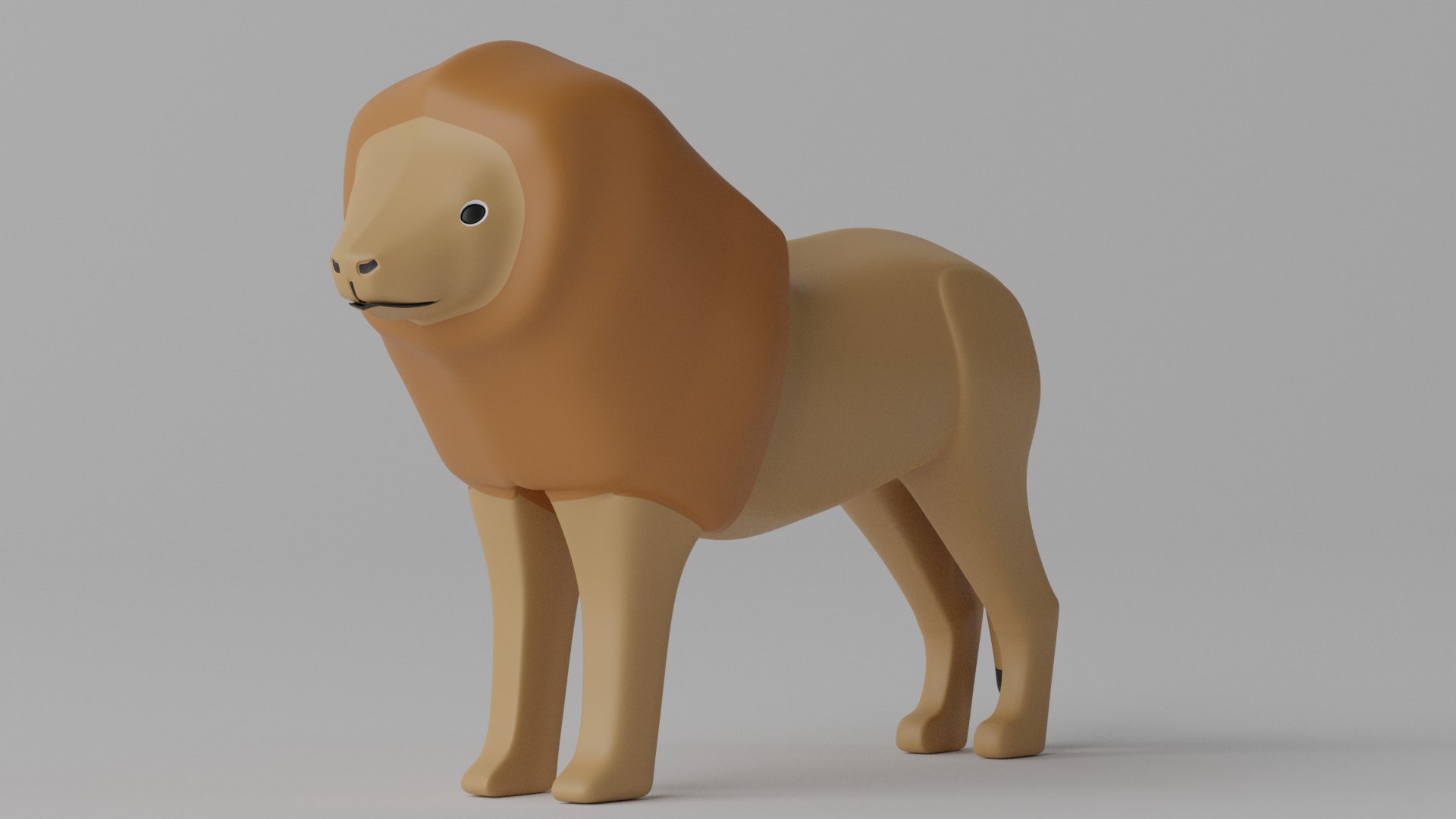 Cartoon Cute Lion 1 model - TurboSquid 2174882