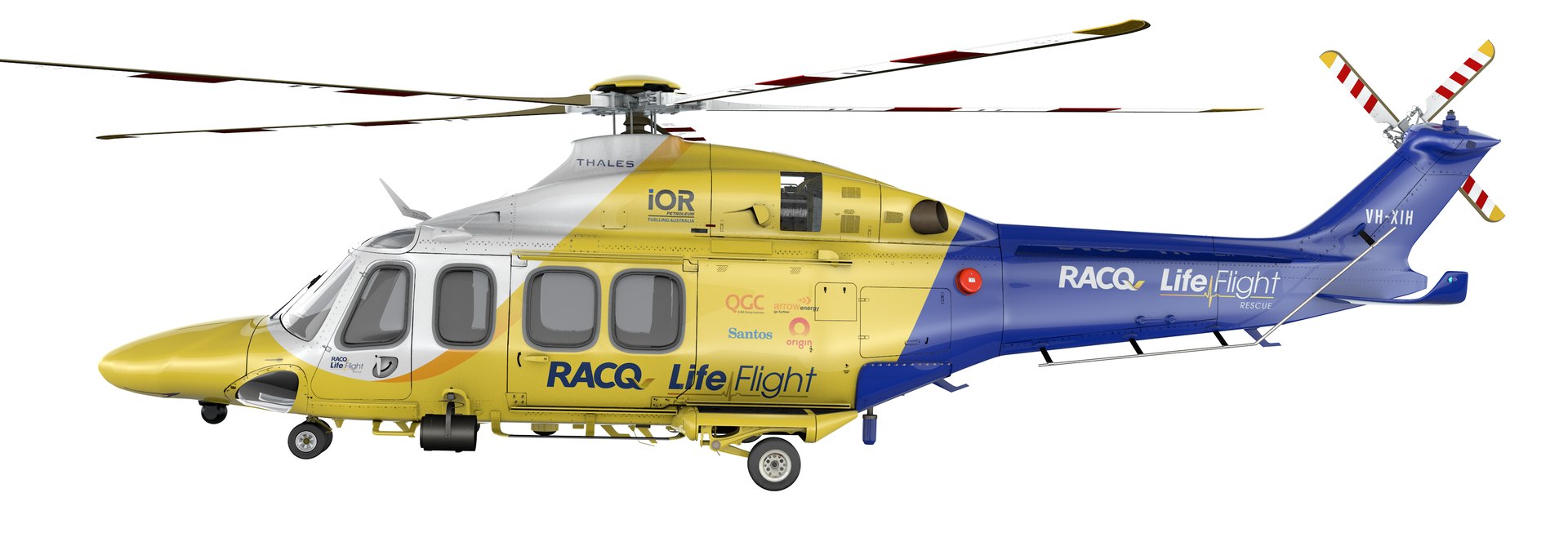 AW139 RACQ LifeFlight Rescue L2129 3D Model - TurboSquid 2231302