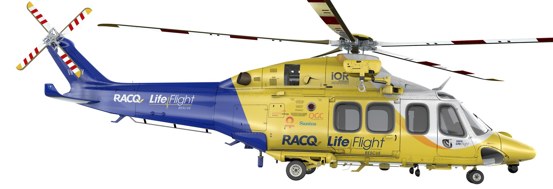 AW139 RACQ LifeFlight Rescue L2129 3D Model - TurboSquid 2231302