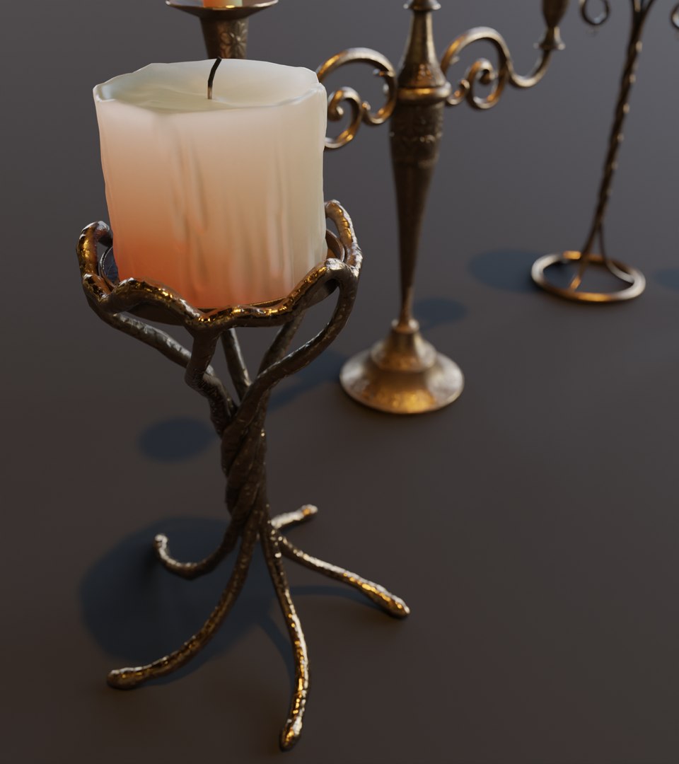 3D CANDLESTICK COLLECTION Model - TurboSquid 1868385