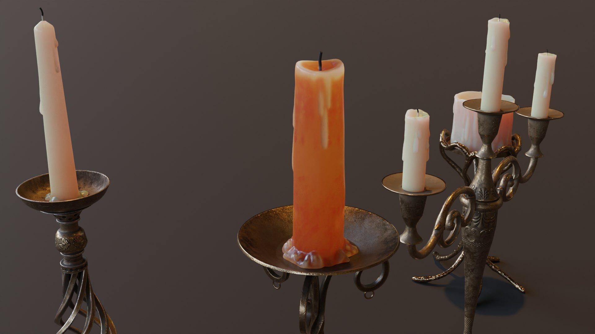 3D CANDLESTICK COLLECTION Model - TurboSquid 1868385