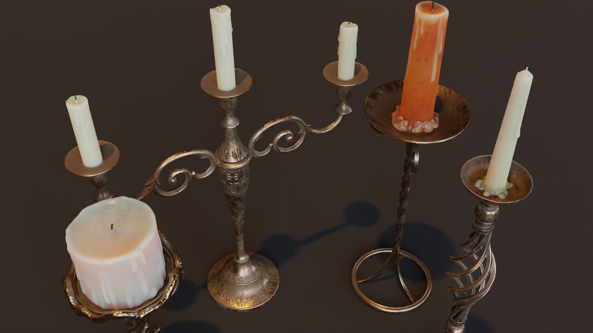 3D CANDLESTICK COLLECTION Model - TurboSquid 1868385