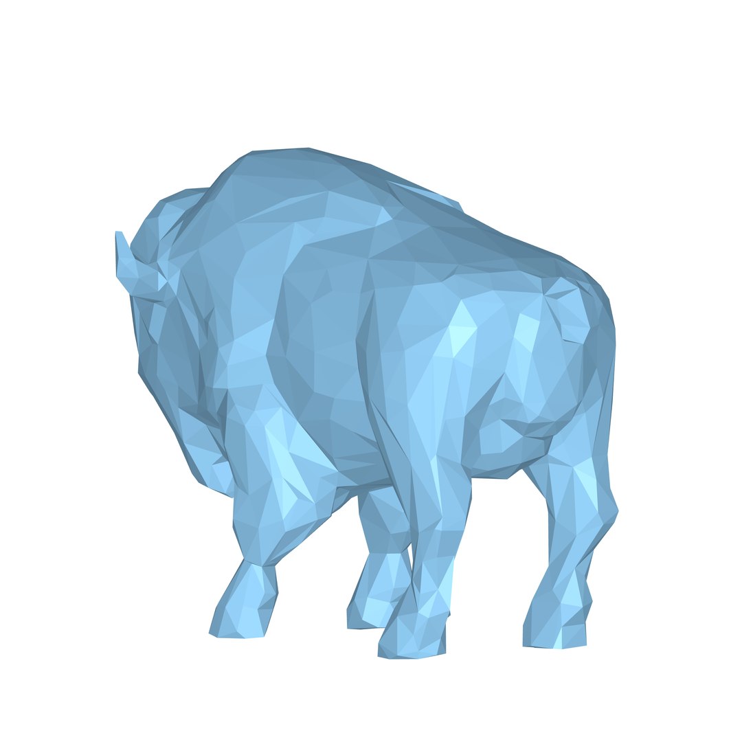 Bison Low Poly 3D Model - TurboSquid 2217170