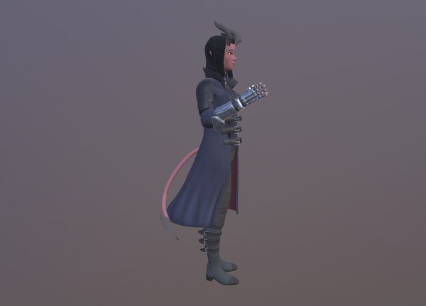Tristessa low-poly character 3D model - TurboSquid 1834019