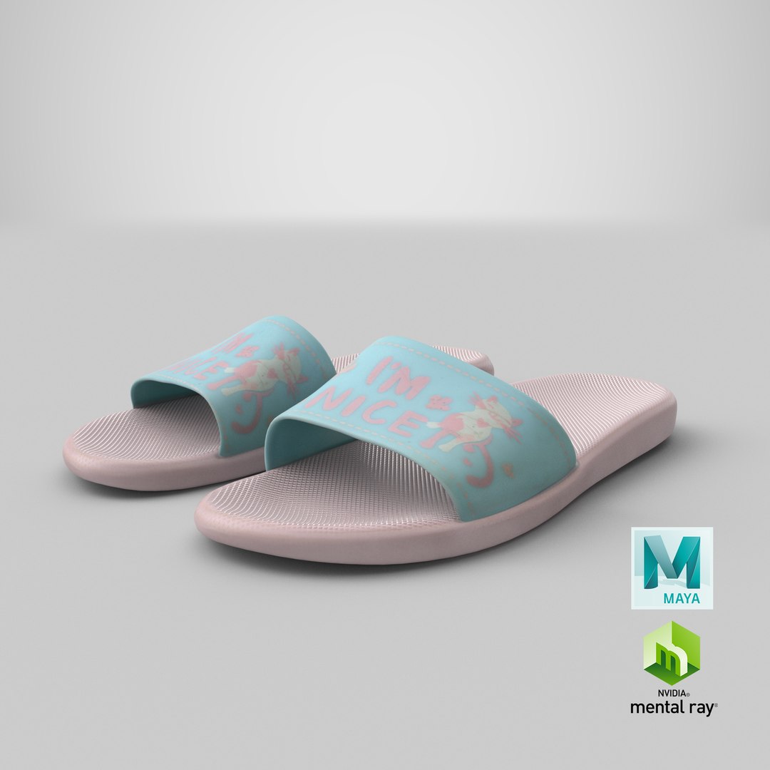 3D model pink slippers 2 - TurboSquid 1668375