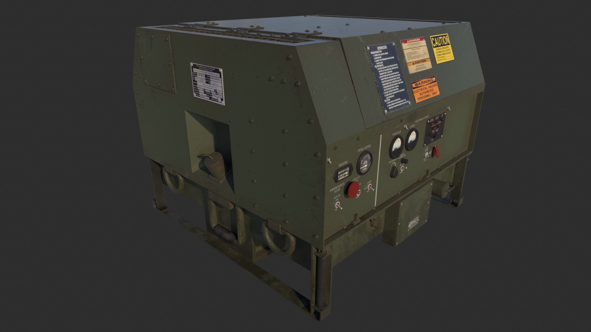3D Military Generator 01 - TurboSquid 2094055