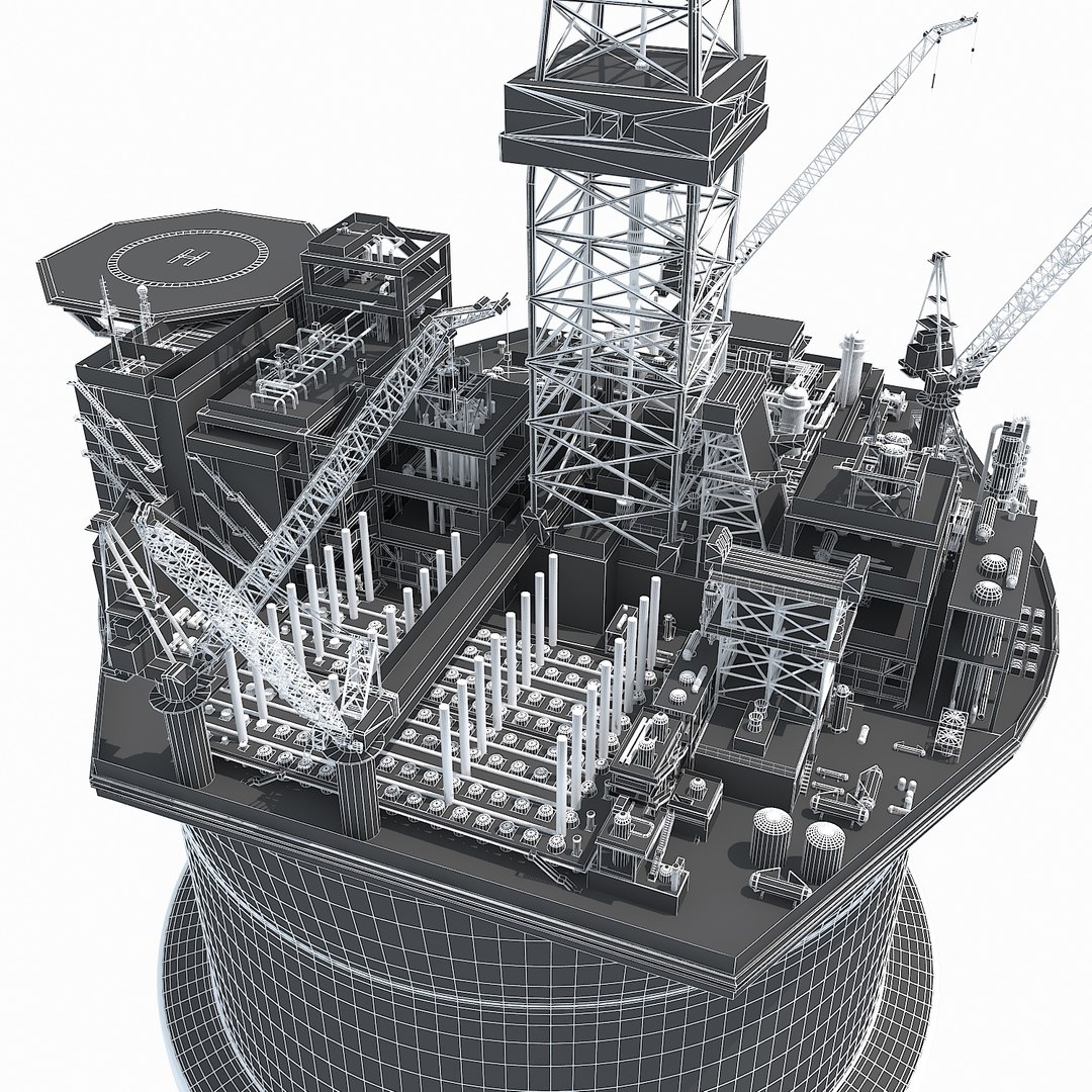 Oil Rig Platform Cylindrical 3D Model | 1146971 | TurboSquid
