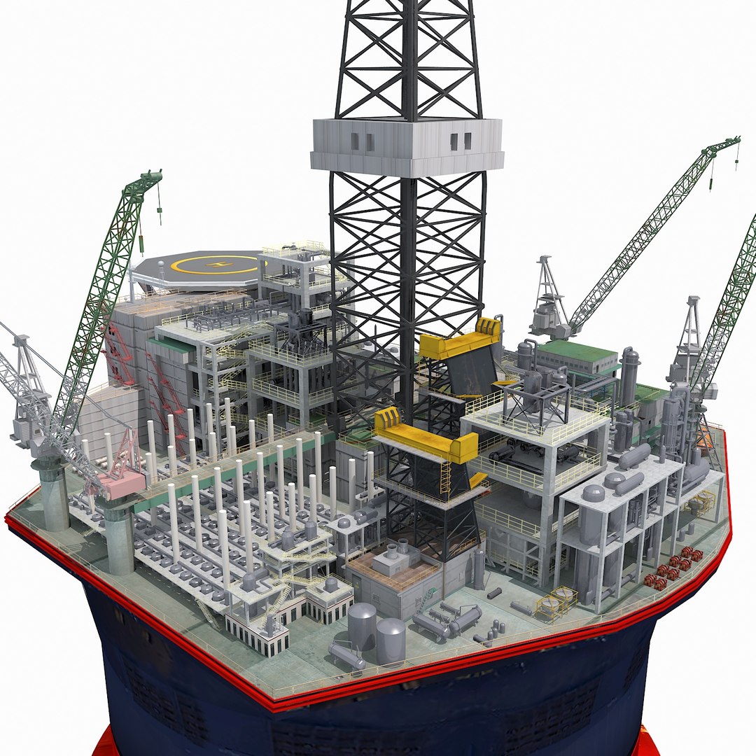 Oil Rig Platform Cylindrical 3D Model | 1146971 | TurboSquid