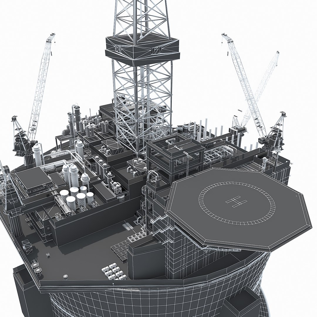 Oil Rig Platform Cylindrical 3D Model | 1146971 | TurboSquid