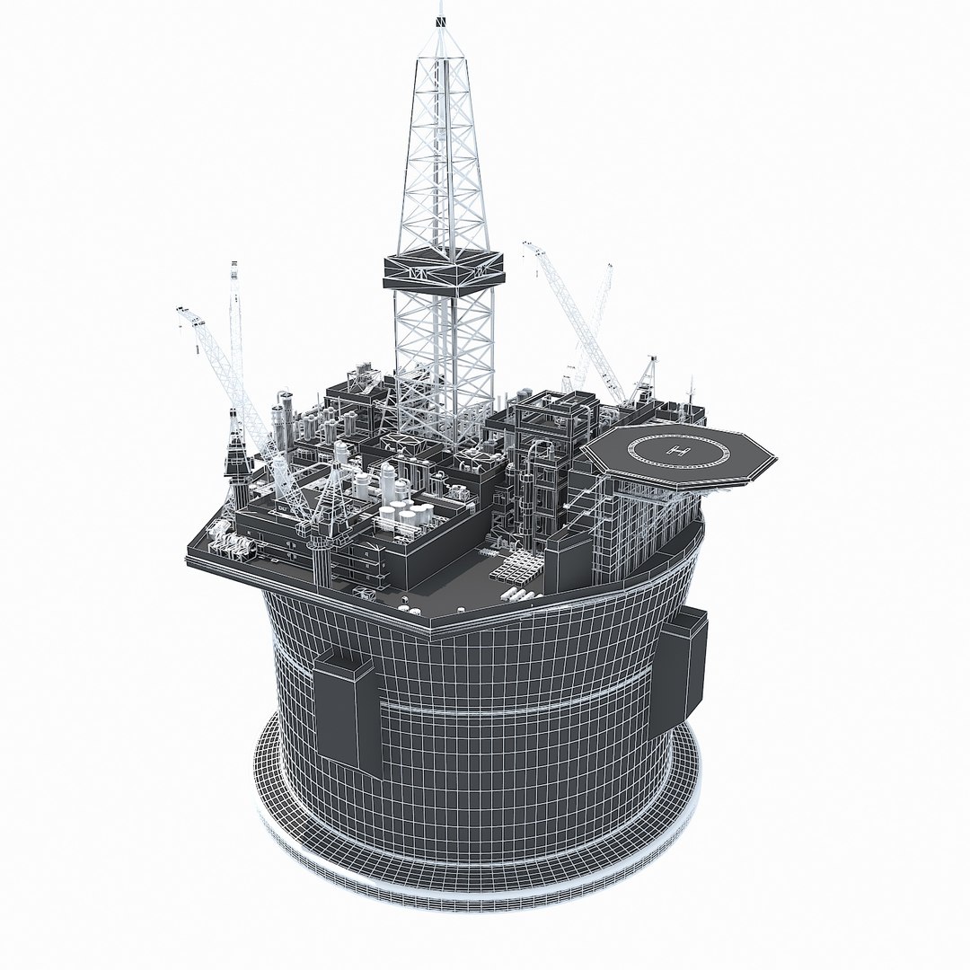 Oil Rig Platform Cylindrical 3D Model | 1146971 | TurboSquid