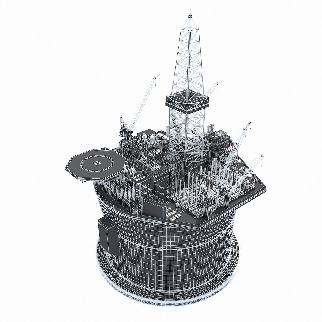 Oil Rig Platform Cylindrical 3D Model | 1146971 | TurboSquid