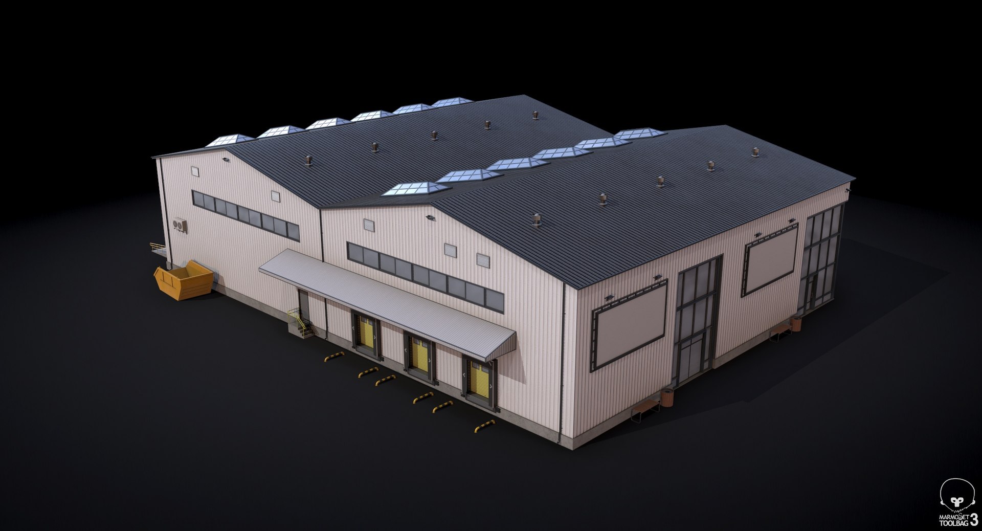 Industrial Building 28 White 3D Model - TurboSquid 2141279