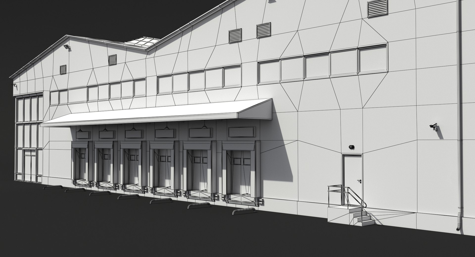Industrial Building 28 White 3D Model - TurboSquid 2141279