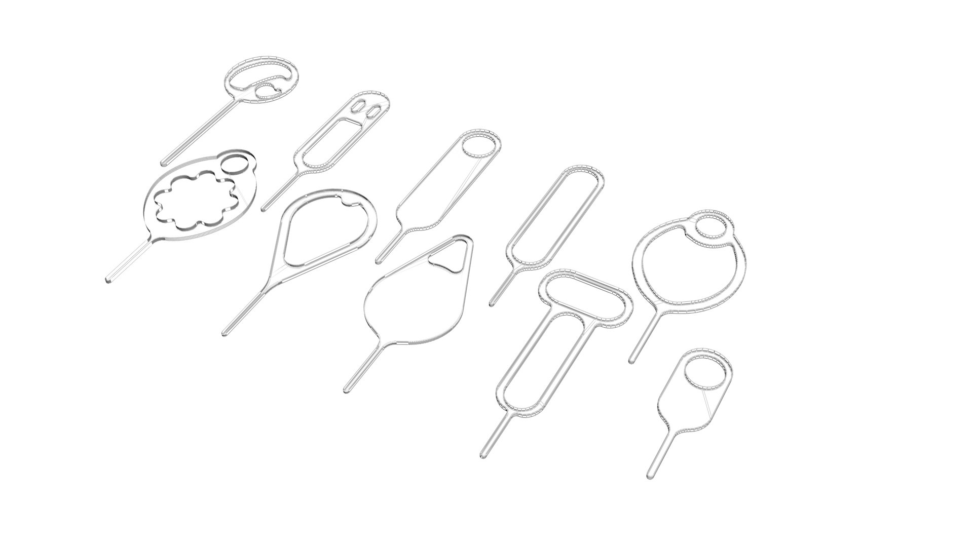 3D Sim Card Openers Set - TurboSquid 1785573