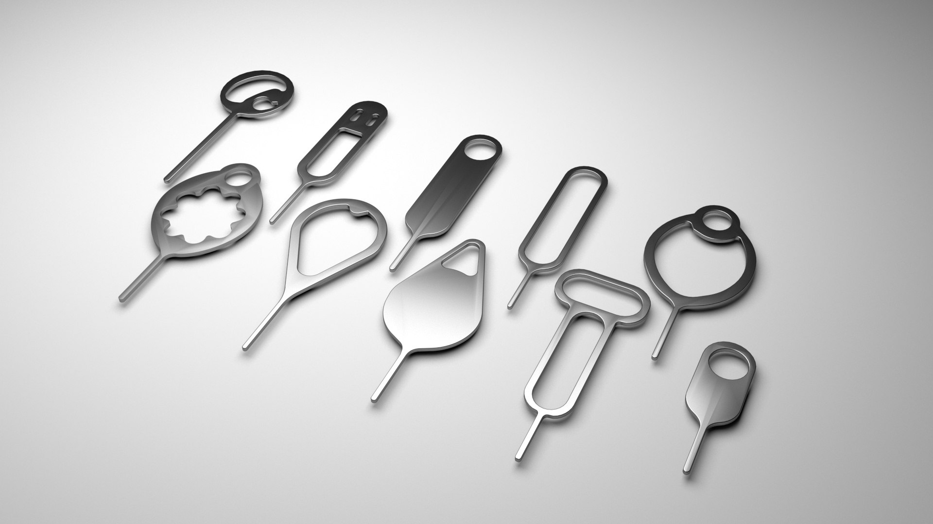 3D Sim Card Openers Set - TurboSquid 1785573